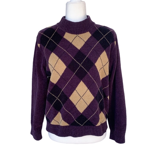 EP Pro | Sweaters | Vintage Ep Pro Chenille Argyle Sweater | Poshmark
